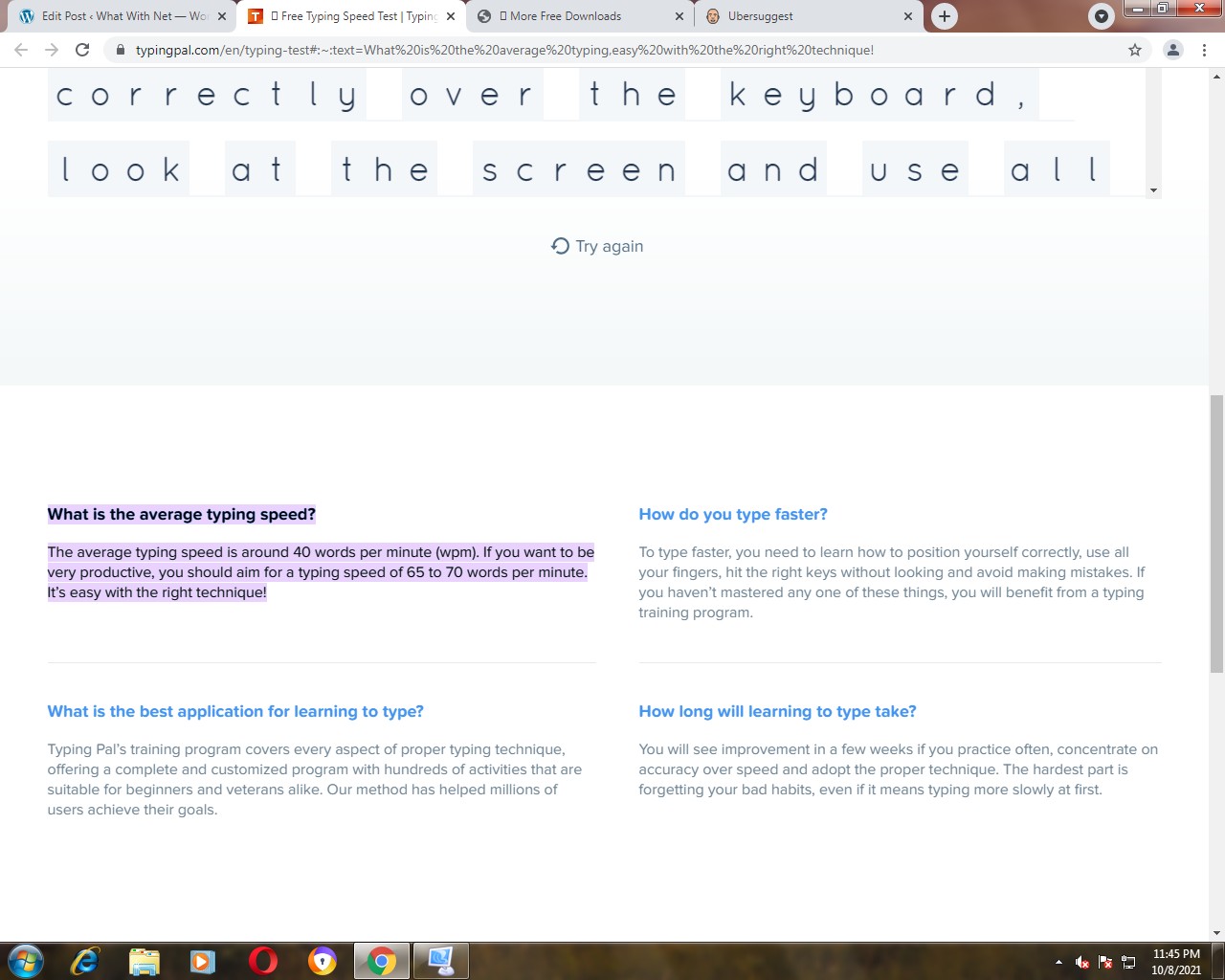 How To Type Fast – What With Net